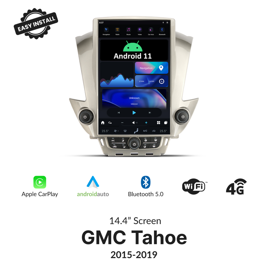 GMC Tesla-Style Carplay & Android Auto Screens – Car Tech Studio