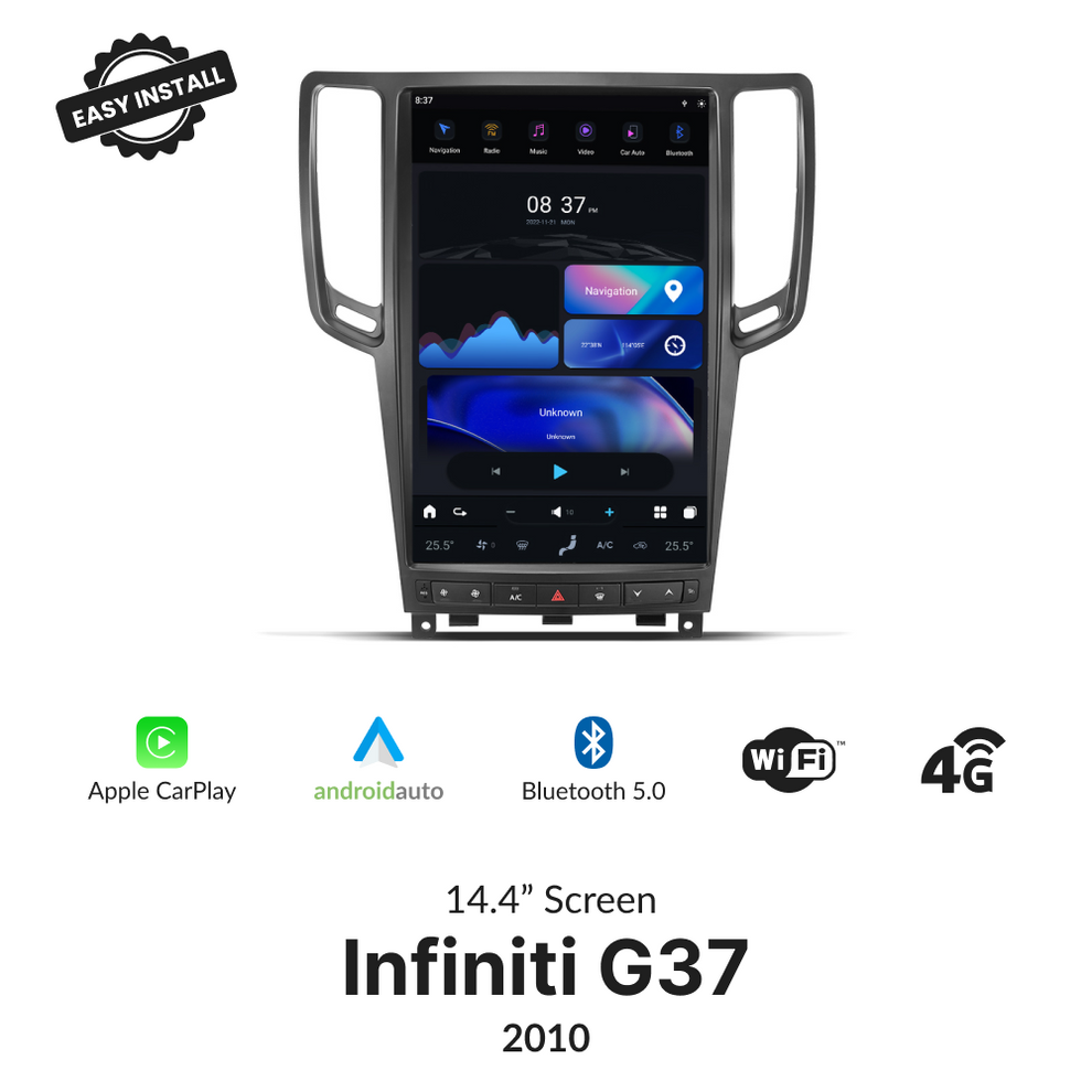 Infiniti G37 2010 | Tesla-Style CarPlay Screen – Car Tech Studio