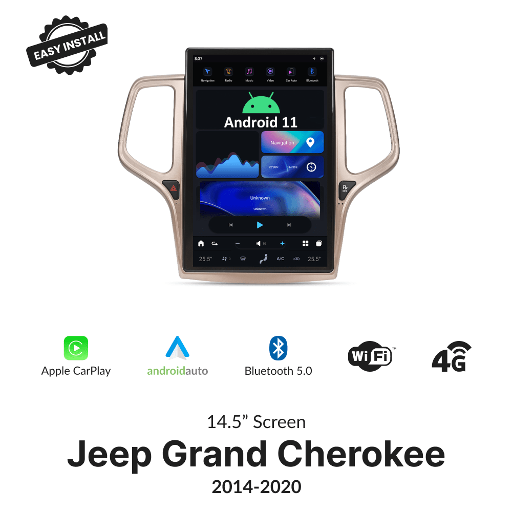 Jeep Grand Cherokee 2014-2020 | Tesla-Style CarPlay Screen – Car Tech ...