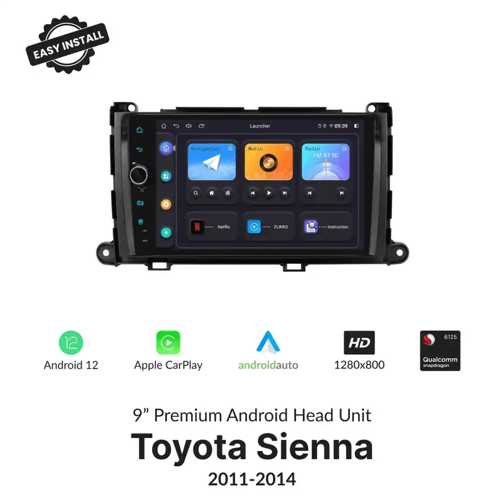 Toyota Sienna 2011-2014 | 9” Wireless CarPlay Head Unit – Car Tech Studio